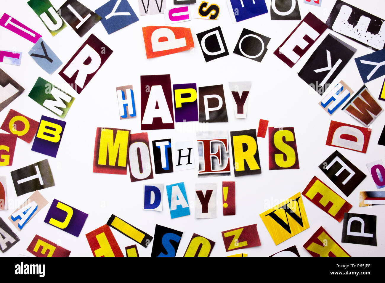A word writing text showing concept of Happy Mother's Day made of ...