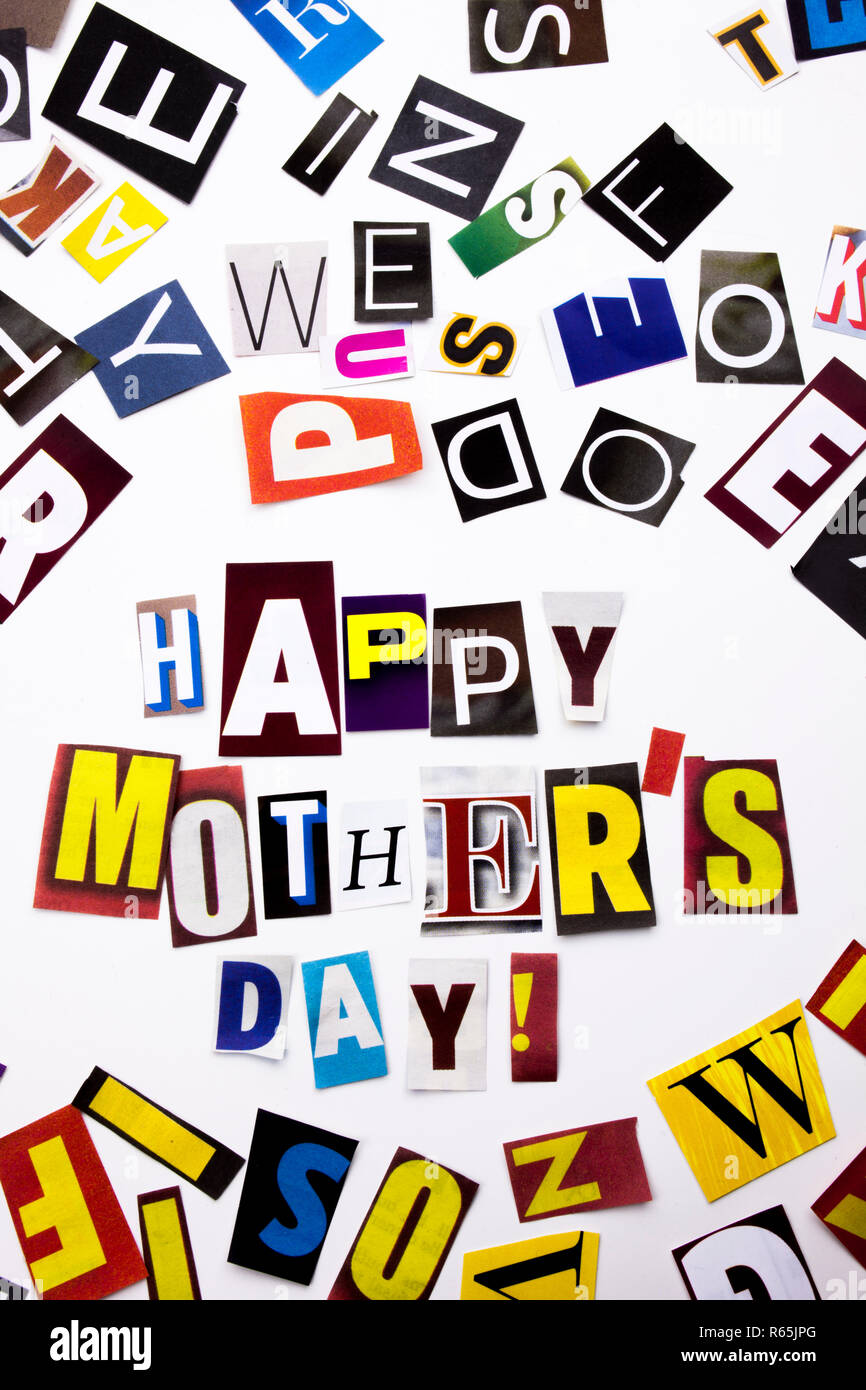 A word writing text showing concept of Happy Mother's Day made of ...