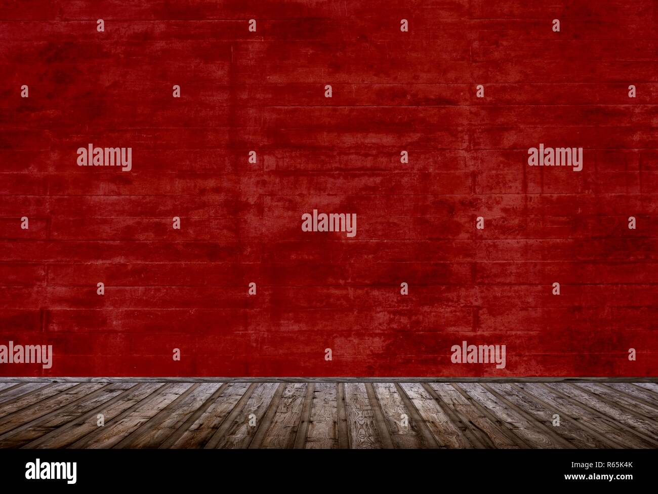 empty room with red wall Stock Photo - Alamy
