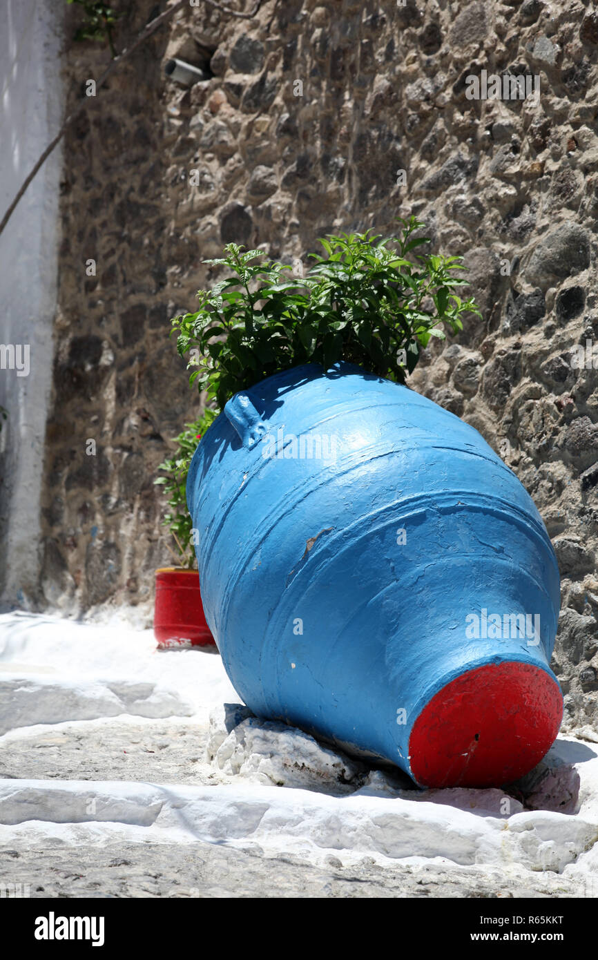Traditional colors for Greek architecture Stock Photo - Alamy