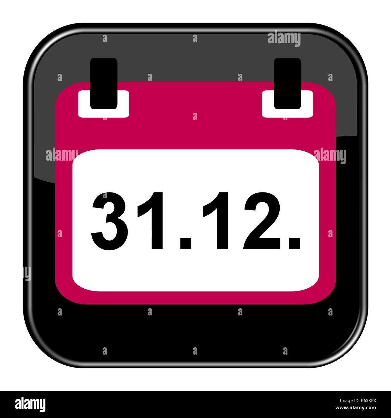 black isolated button: 31.12 Stock Photo - Alamy