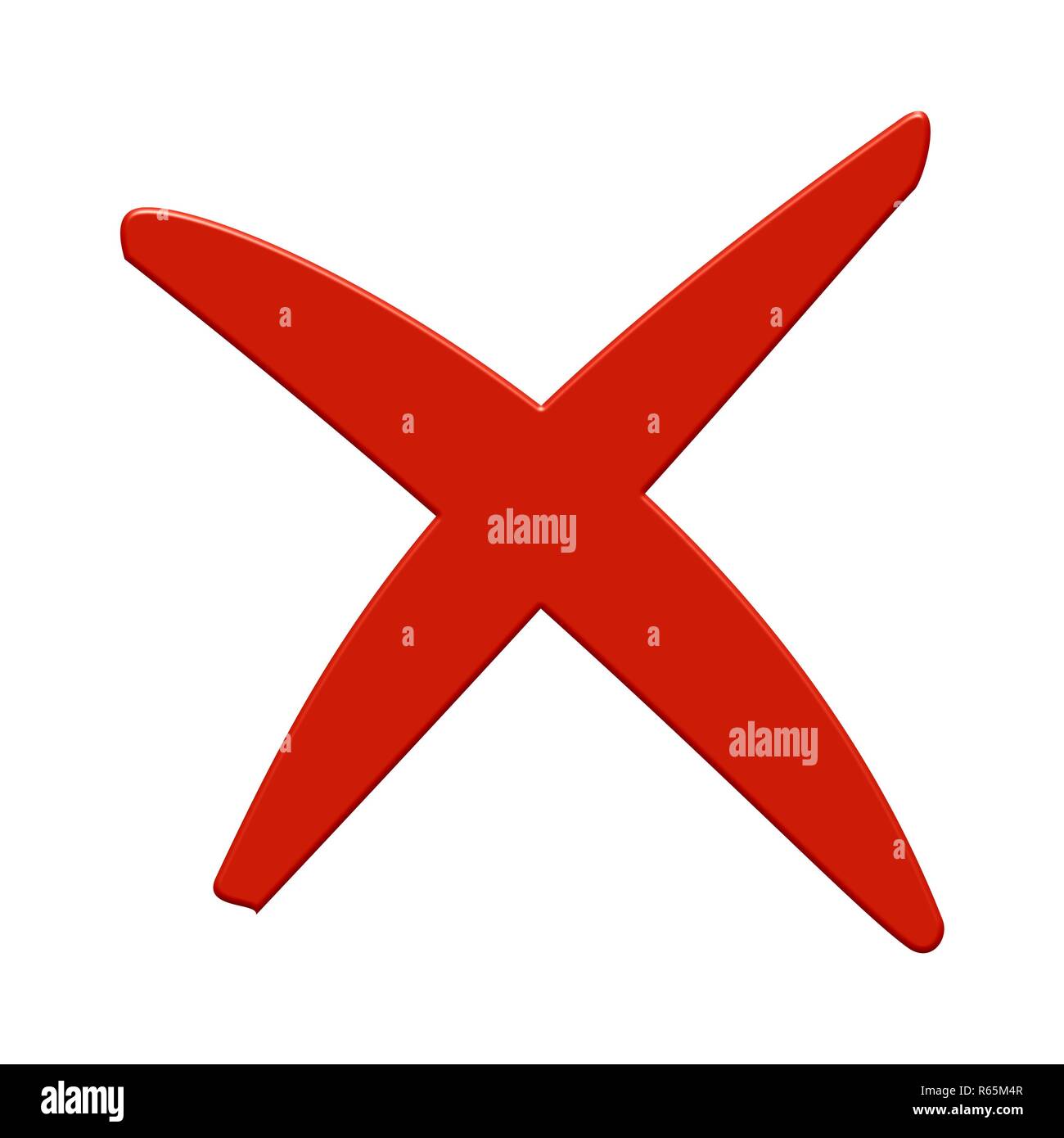 isolated x with red color Stock Photo - Alamy