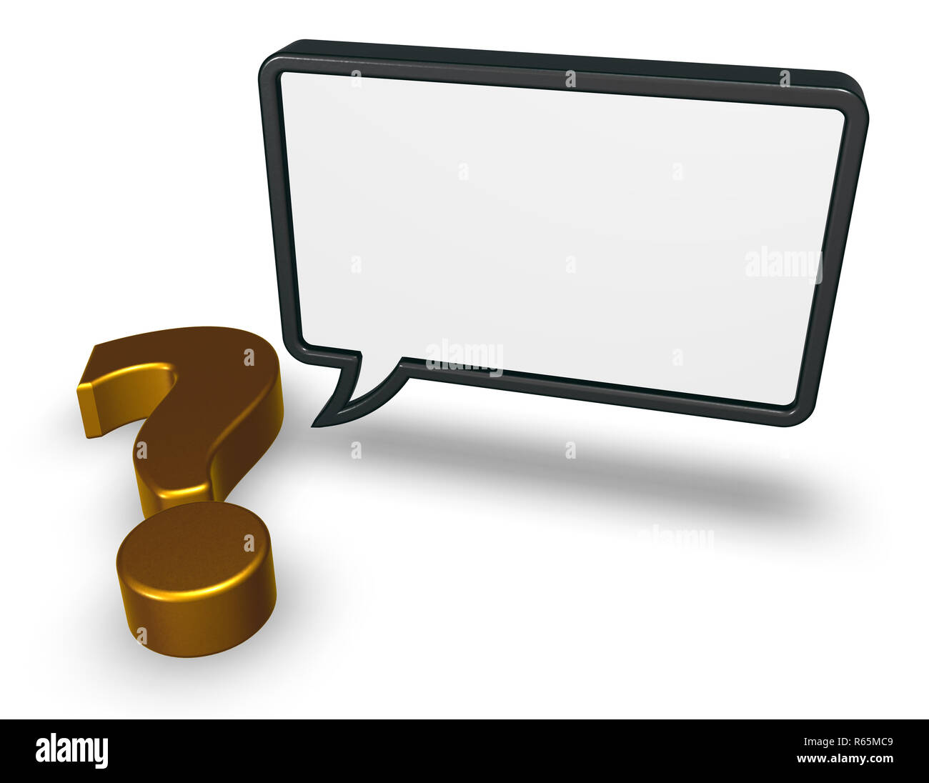 speech bubble and question mark Stock Photo - Alamy