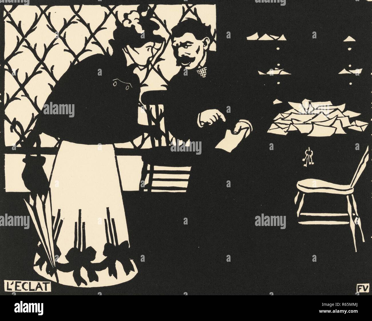 Making a Fuss (L'éclat). Dimensions: 25.2 cm x 32.5 cm, 18 cm x 22.5 cm ...