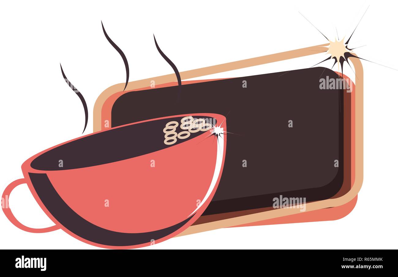 coffee cup elegant frame vector illustration design Stock Vector Image ...