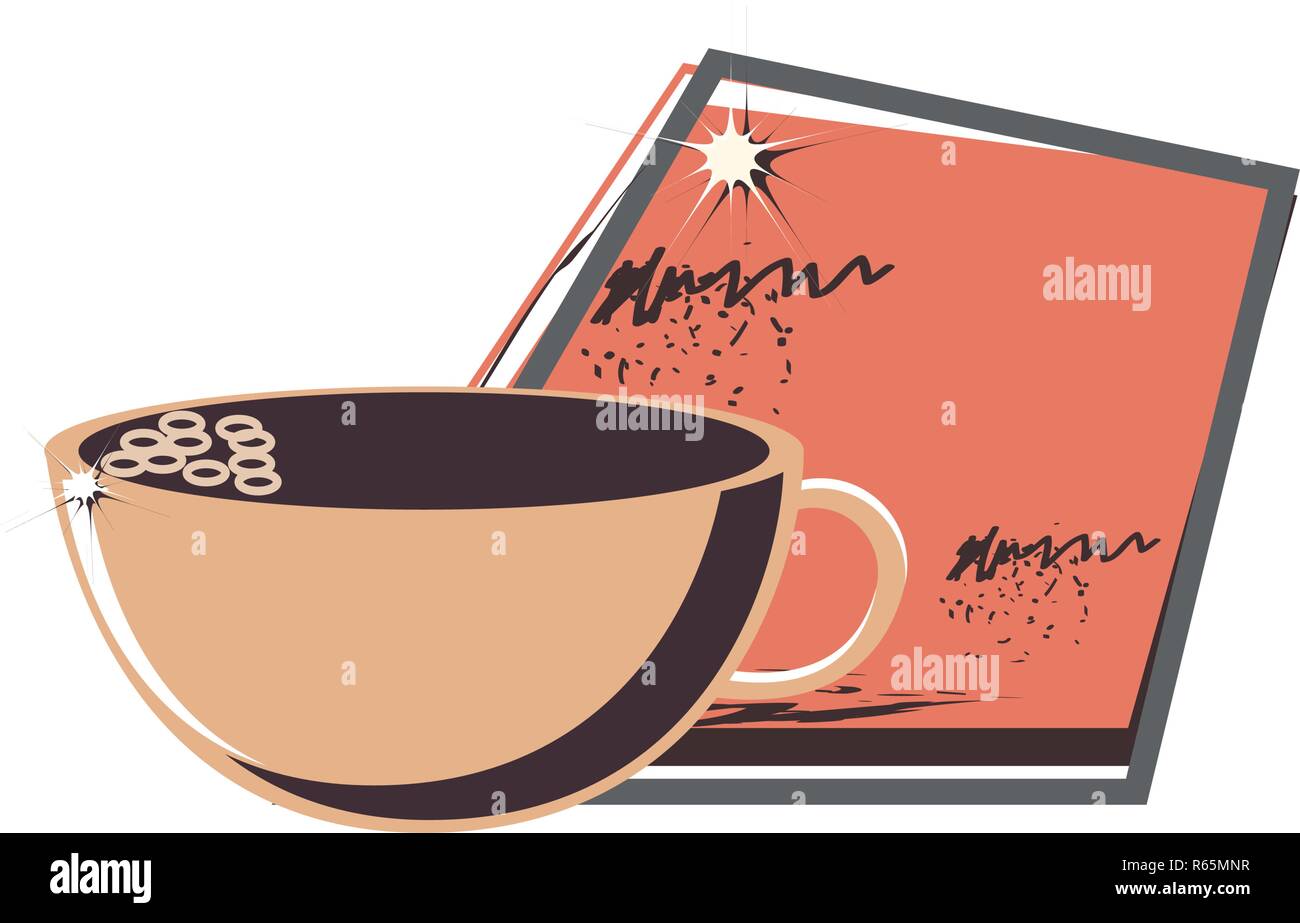 coffee cup elegant frame vector illustration design Stock Vector Image ...