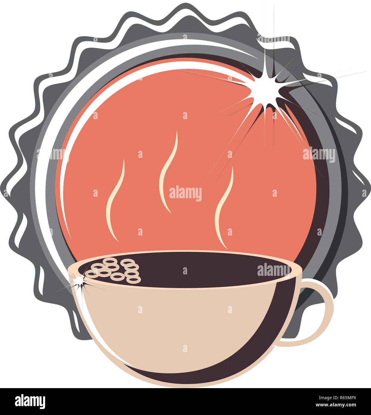 coffee cup elegant frame vector illustration design Stock Vector Image ...