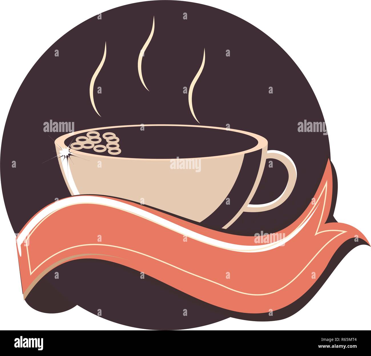coffee cup elegant frame vector illustration design Stock Vector Image ...