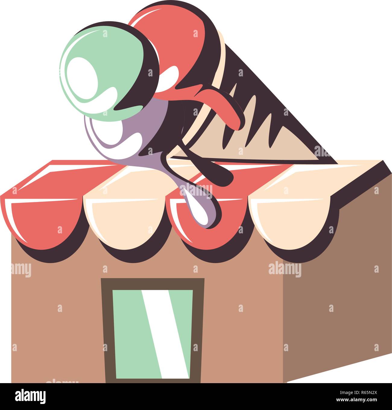Ice Cream Shop Building Vector Illustration Design Stock Vector Image And Art Alamy