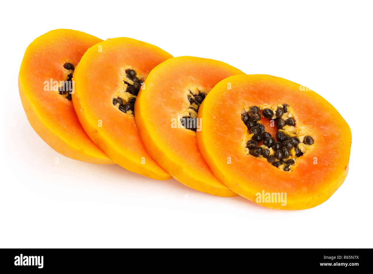 Papaya slice sliced cut half pawpaw hi-res stock photography and images ...