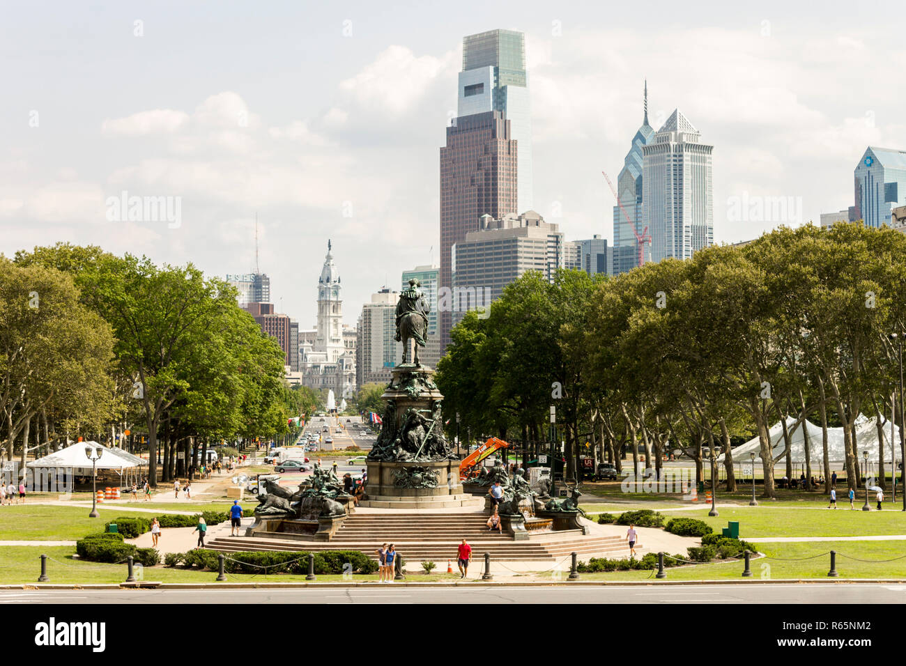 Philadelphia, Pennsylvania. Views of Benjamin Franklin Parkway, City ...