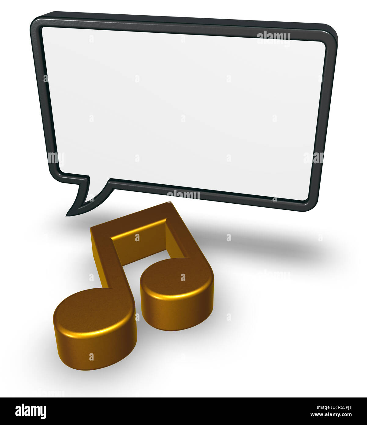 speech bubble and musical note Stock Photo - Alamy