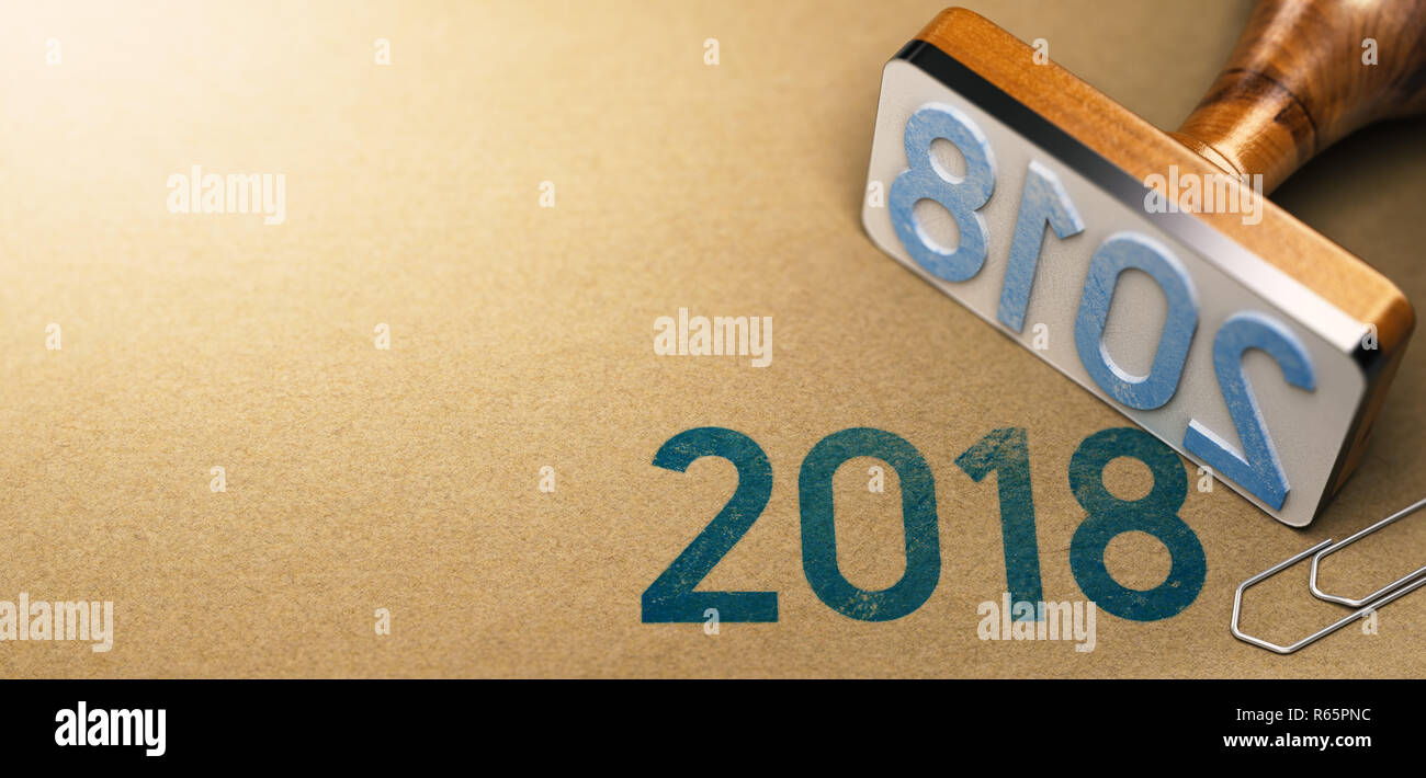 Year 2018, Two Thousand Eighteen Stock Photo - Alamy