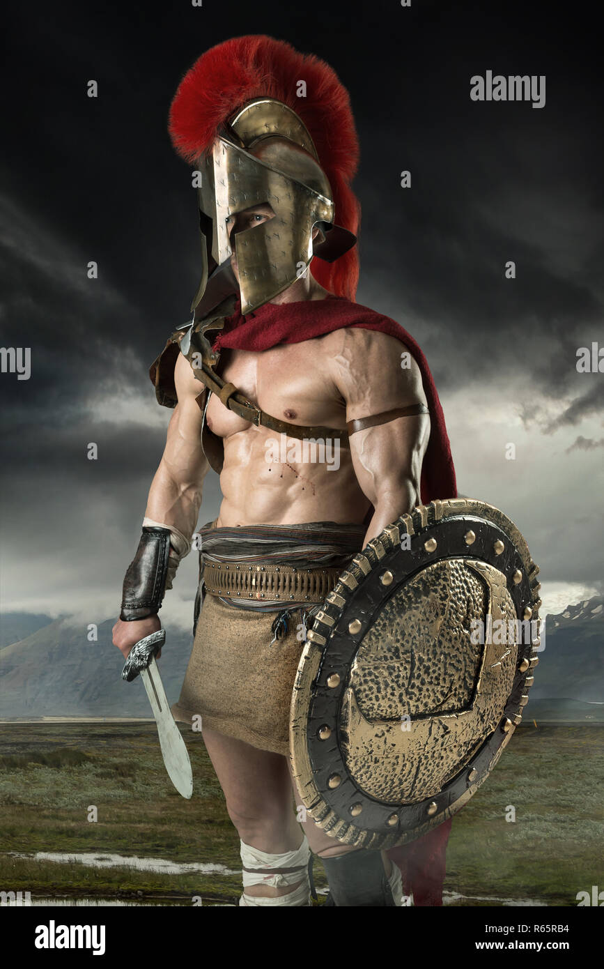 Ancient soldier or Gladiator Stock Photo - Alamy