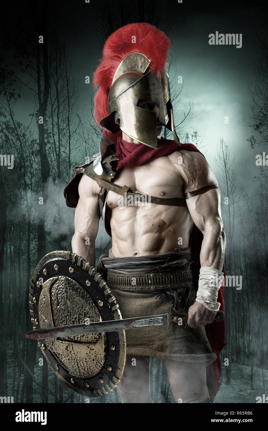 Ancient soldier or Gladiator Stock Photo - Alamy