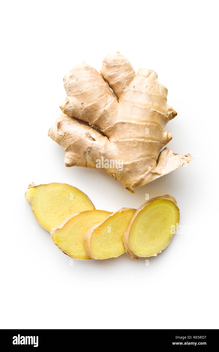 Sliced ginger root Stock Photo - Alamy