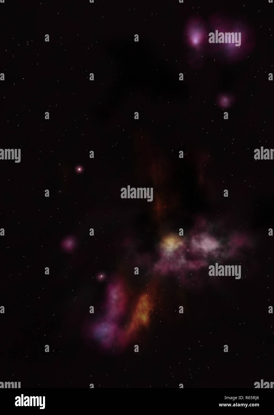 Star field in space and a nebulae. 3D rendering Stock Photo - Alamy