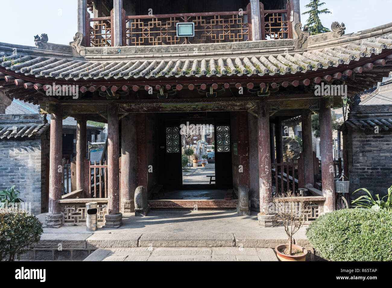 Very ancient chinese temple in the historic center of Xi'An, China ...