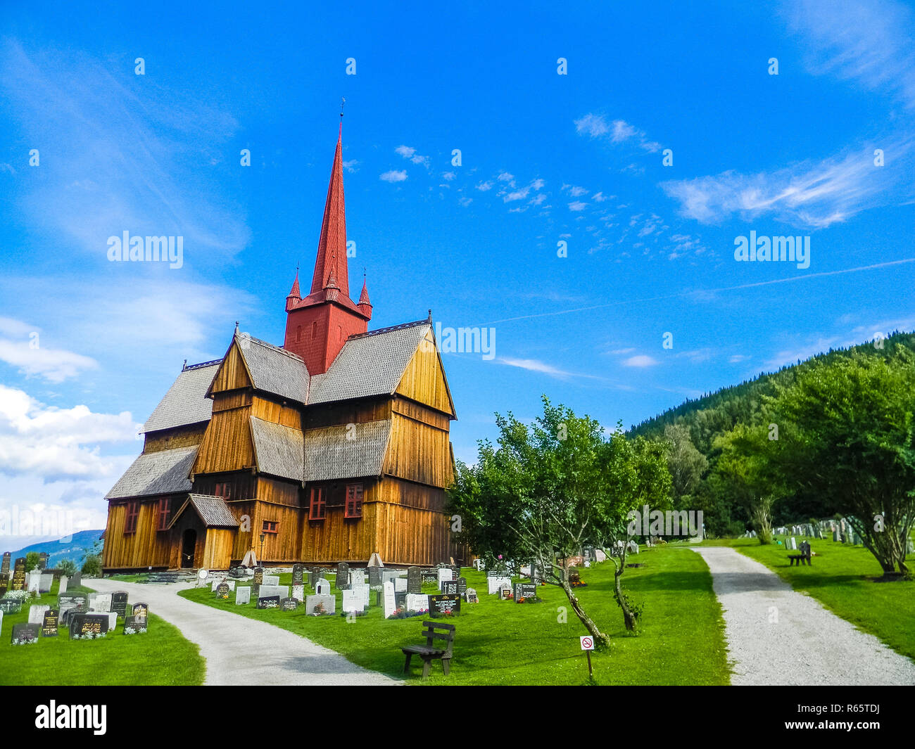 Ringebu wooden church, Norway Stock Photo - Alamy