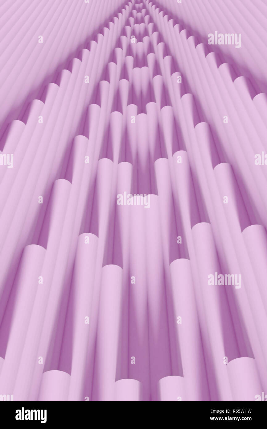 3d illustration of a structure consisting of hundreds of columns Stock ...