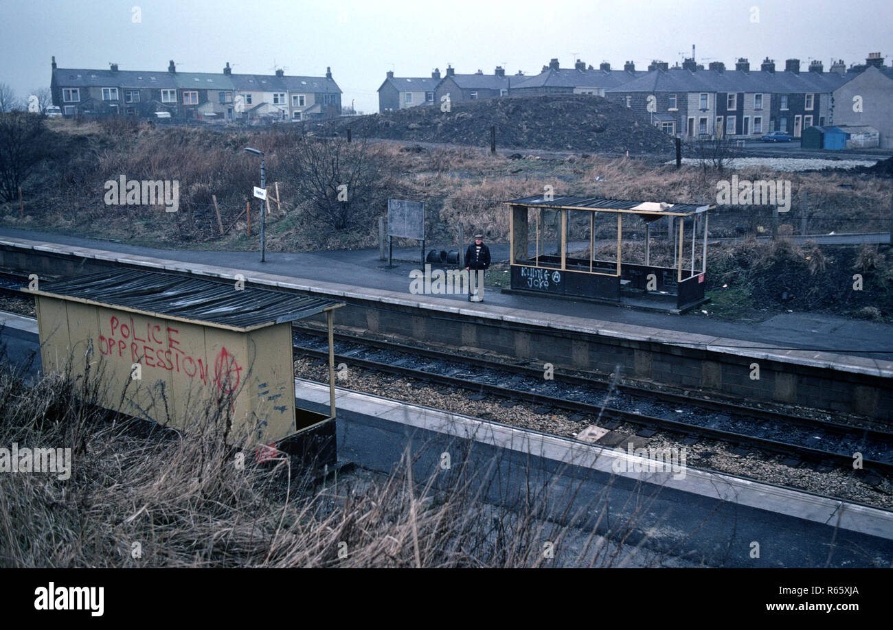 Hapton Railway Station on the British Rail Preston to Colne railway ...