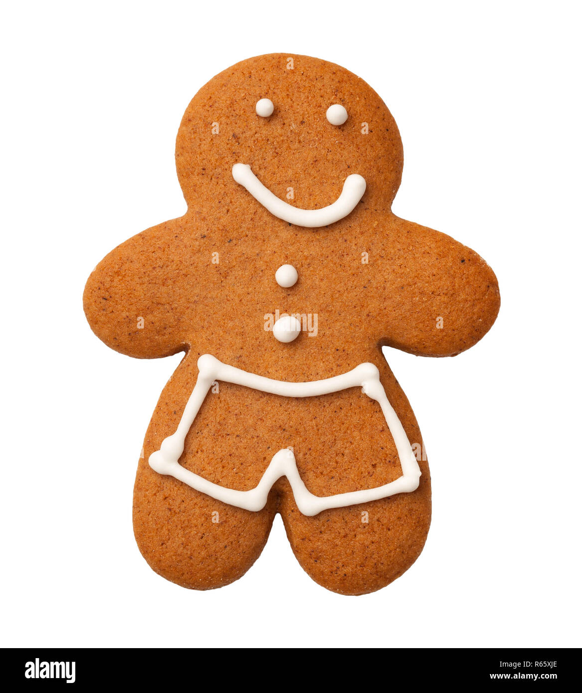 gingerbread man isolated on white background Stock Photo - Alamy