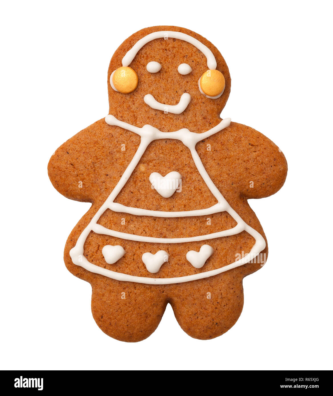 gingerbread woman isolated on white background Stock Photo - Alamy