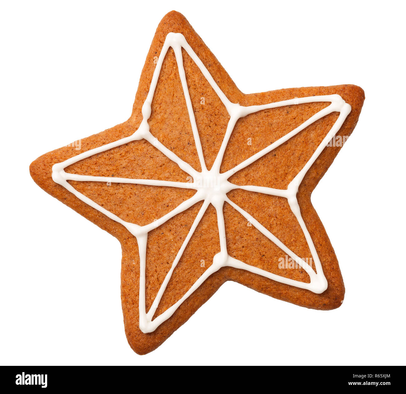 gingerbread star isolated on white background Stock Photo - Alamy