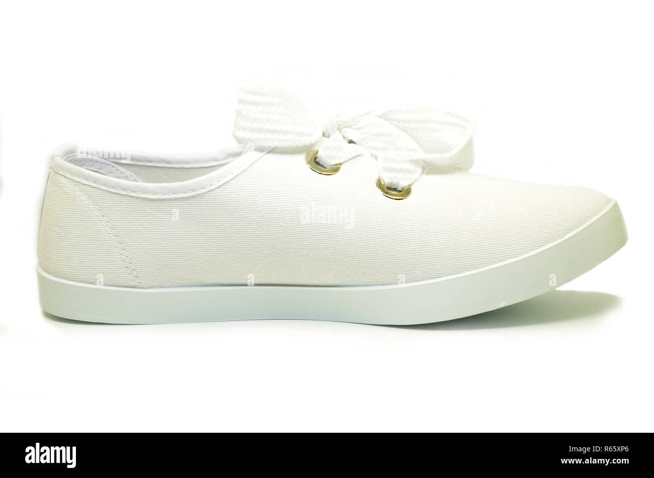White sport shoe isolated Stock Photo - Alamy