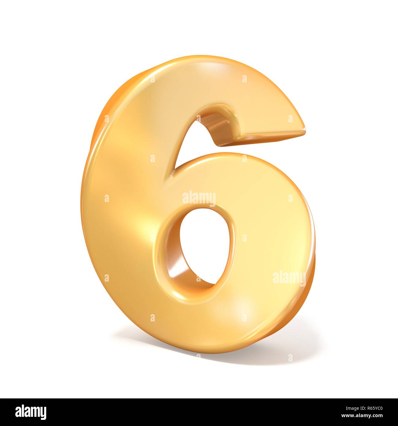 Number six yellow font Cut Out Stock Images & Pictures - Alamy