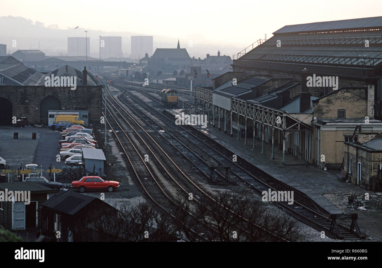 Blackburn station on the British Rail Preston to Colne railway line ...