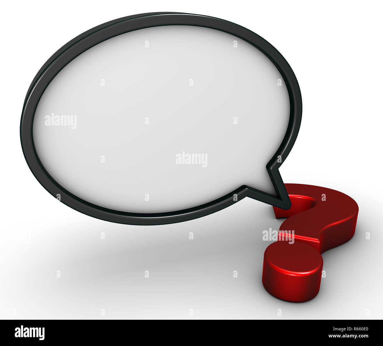 speech bubble and question mark Stock Photo - Alamy