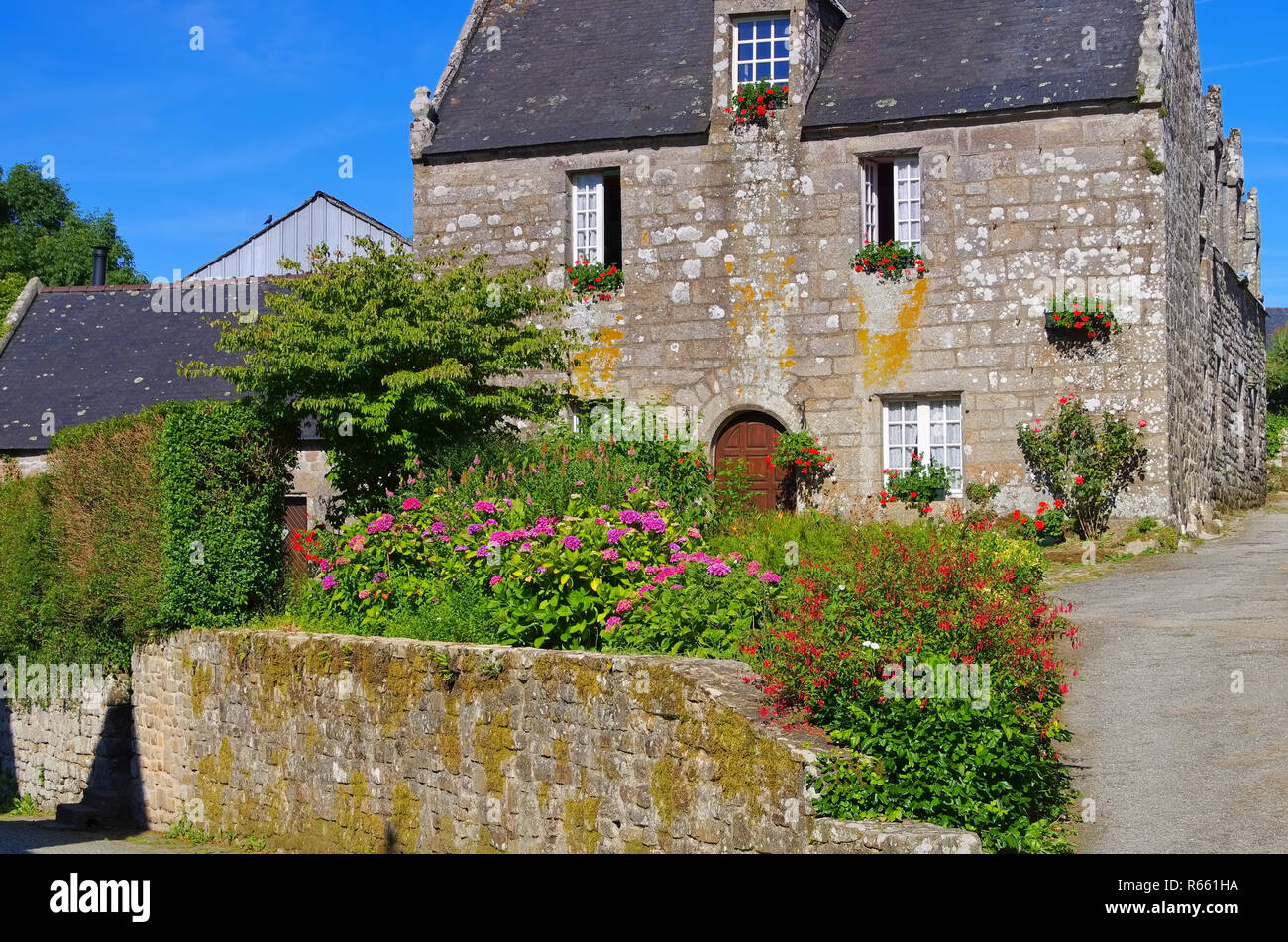 the medieval village of locronan in brittany,france - medieval village ...