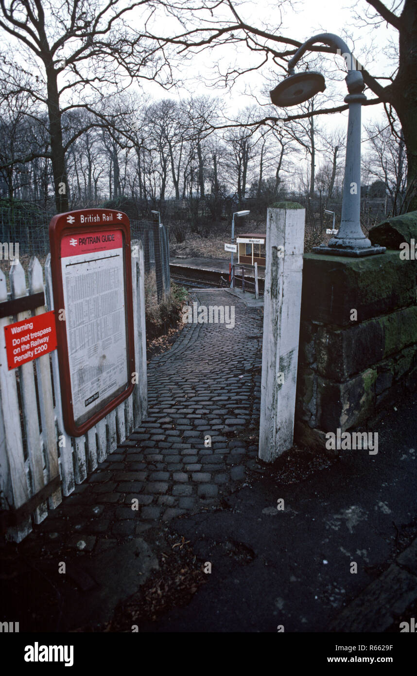 Pleasington station on the British Rail Preston to Colne railway line ...