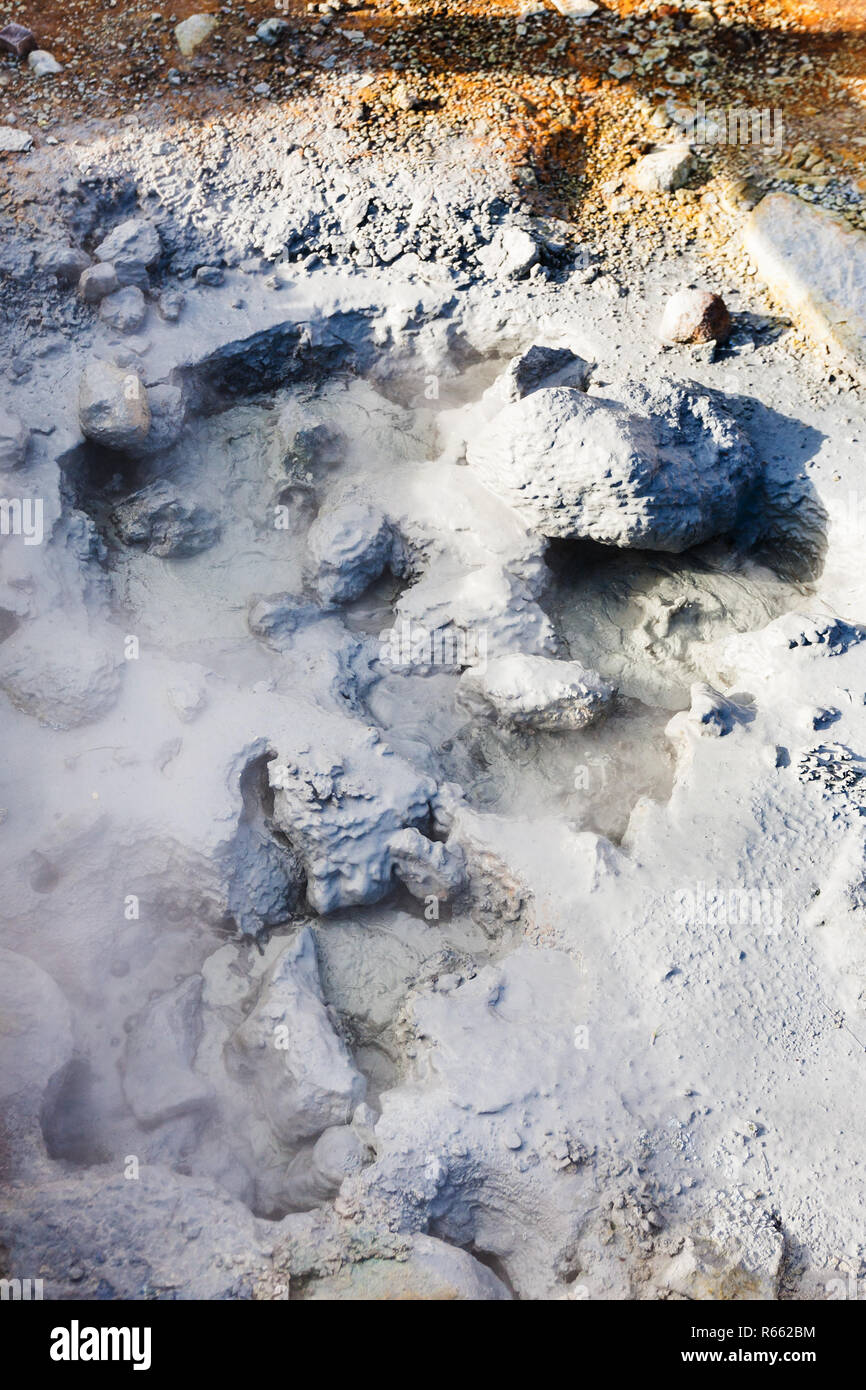 mud acidic geyser in Krysuvik area, Iceland Stock Photo - Alamy