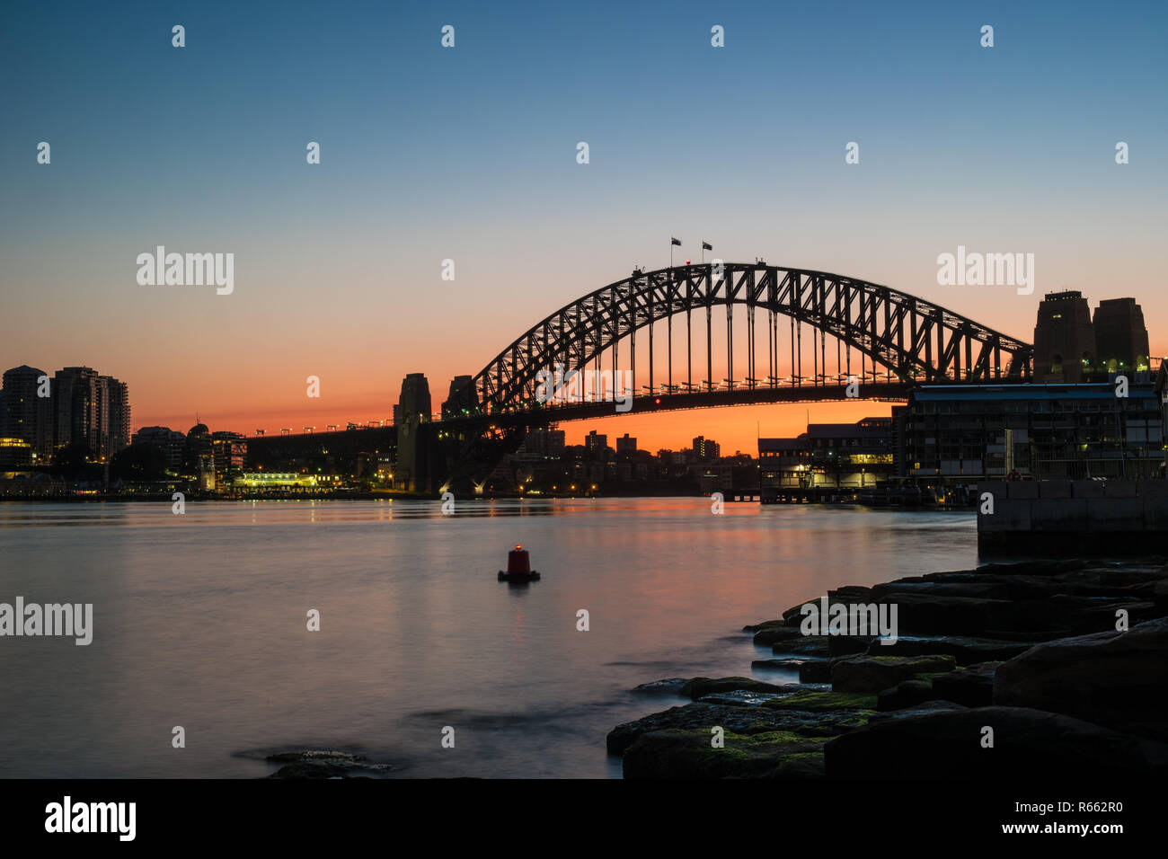 Sydney Harbour at sunrise seen from Barangaroo Reserve Stock Photo - Alamy