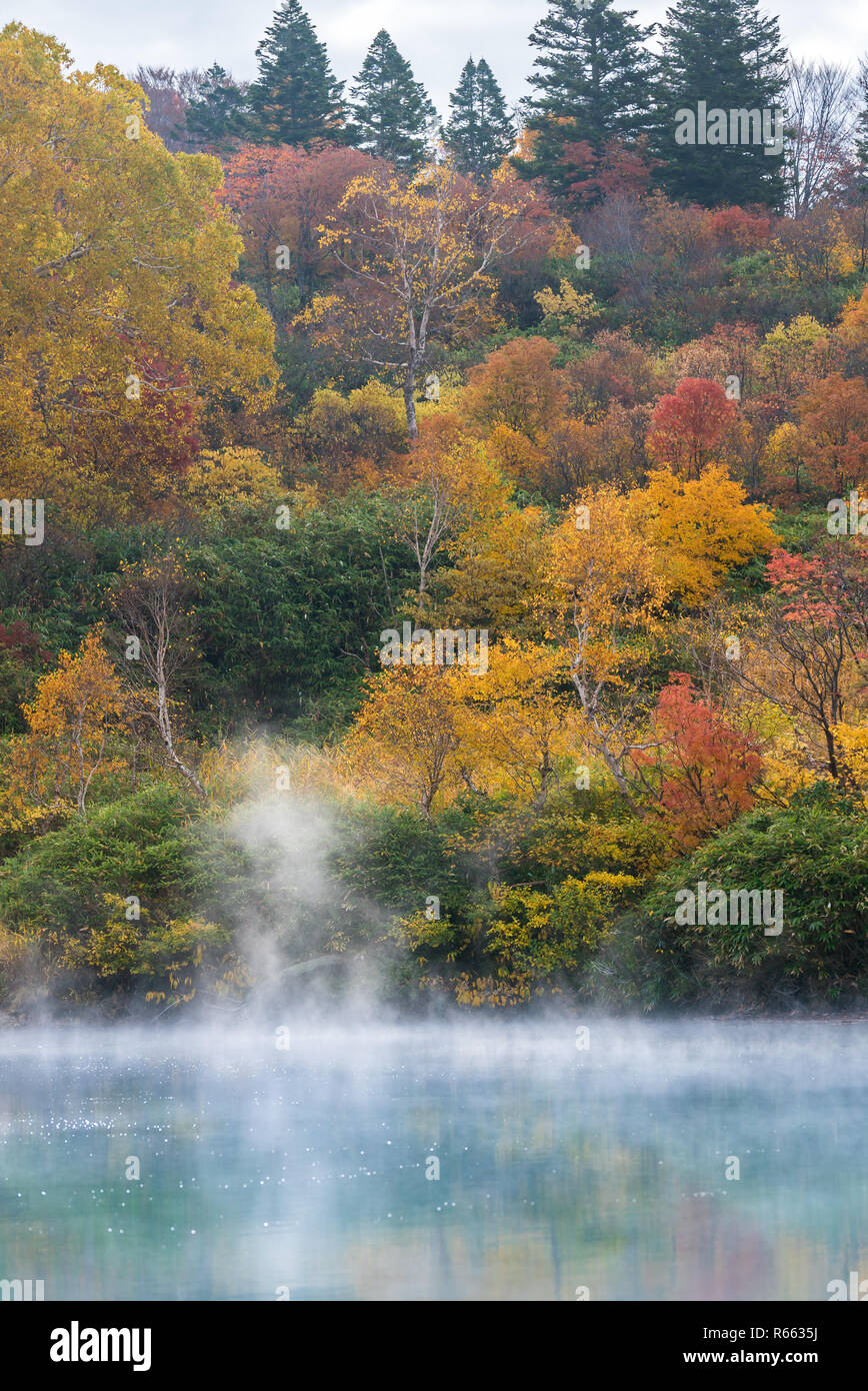 Autumn Onsen Lake Aomori Japan Stock Photo - Alamy