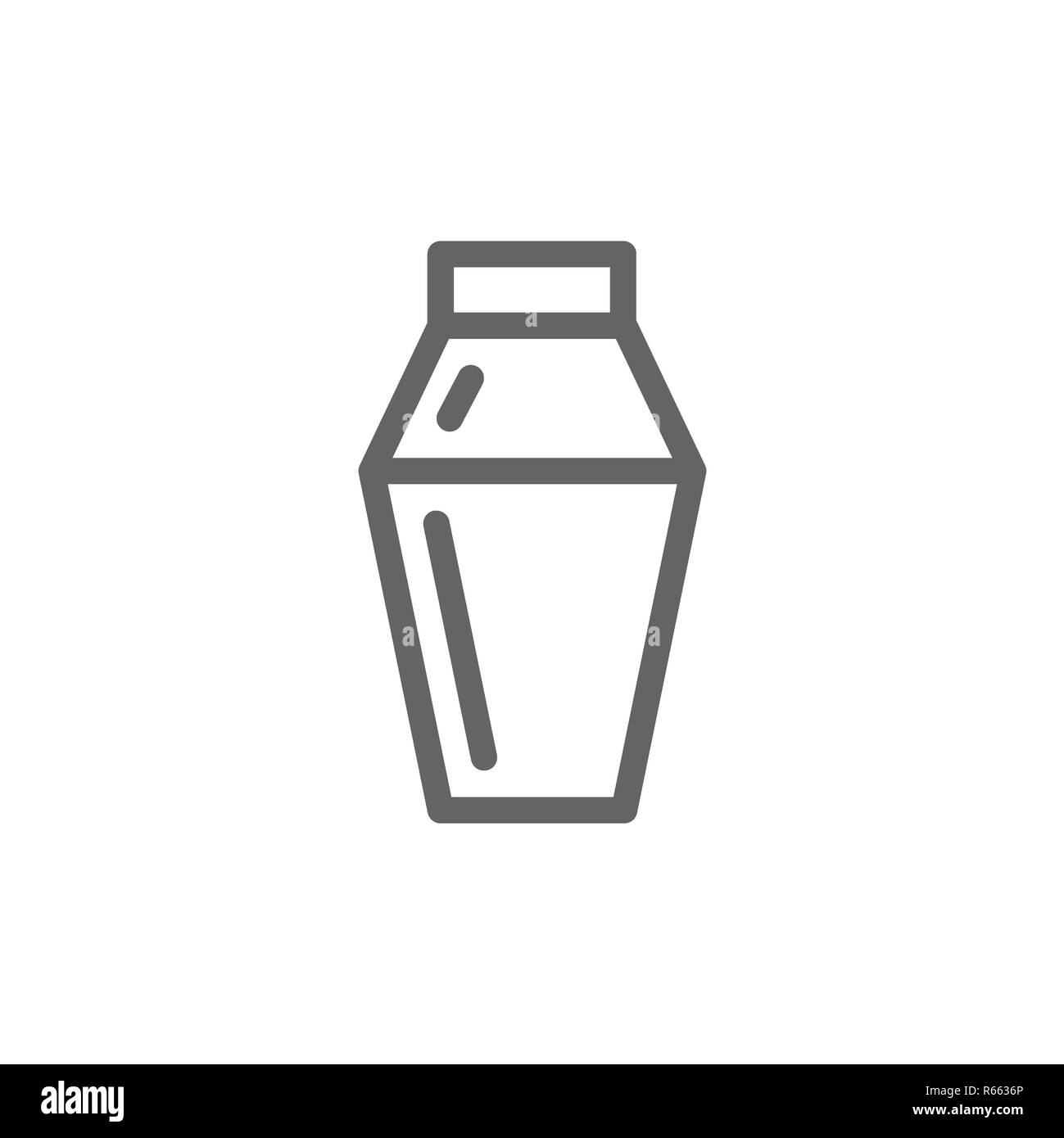 Simple cocktail shaker line icon. Symbol and sign illustration design ...
