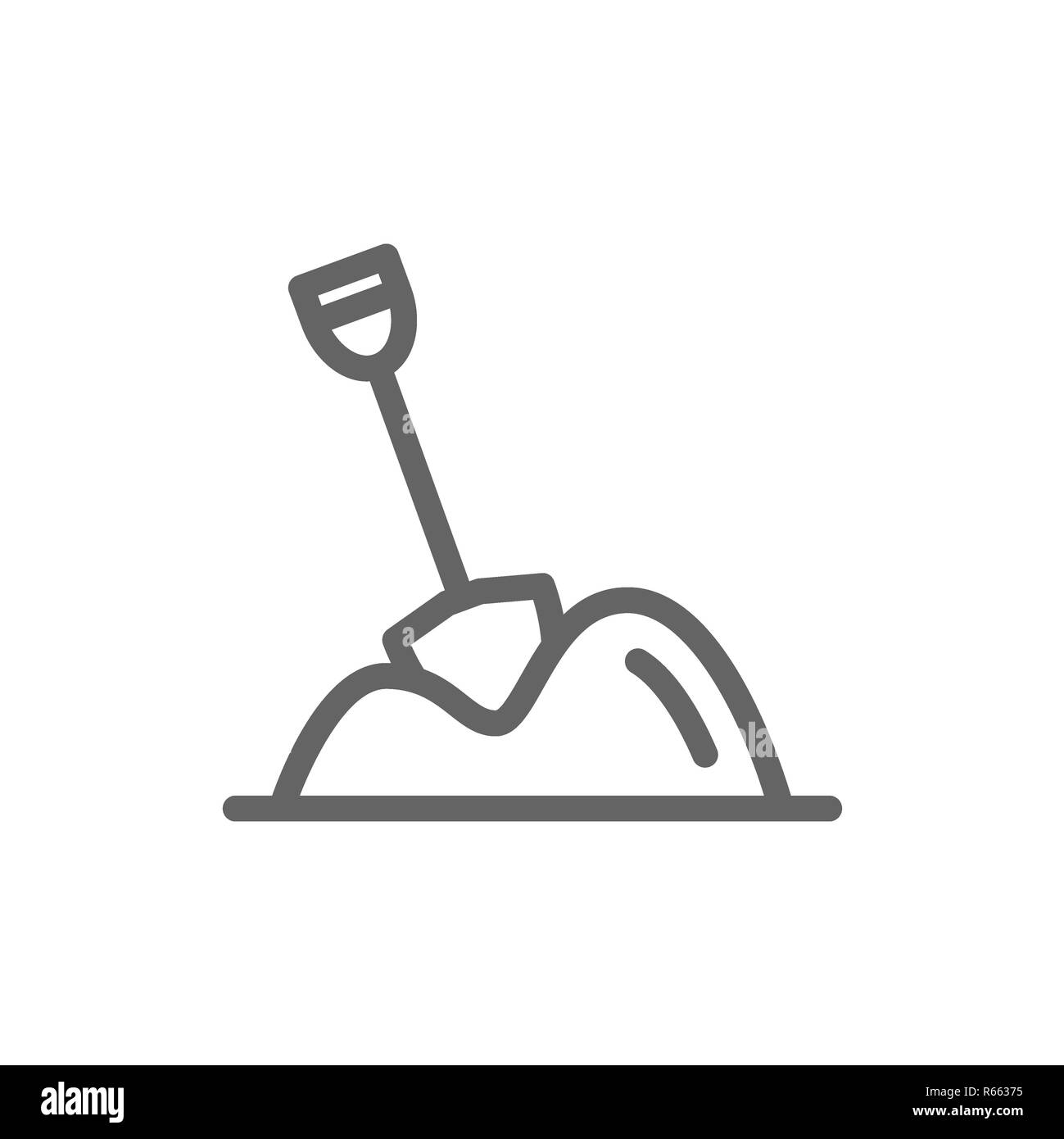 Simple pile of sand line icon. Symbol and sign illustration design ...