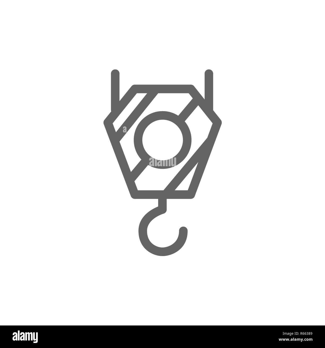 Simple crane hook icon. Symbol and sign illustration design. Isolated ...