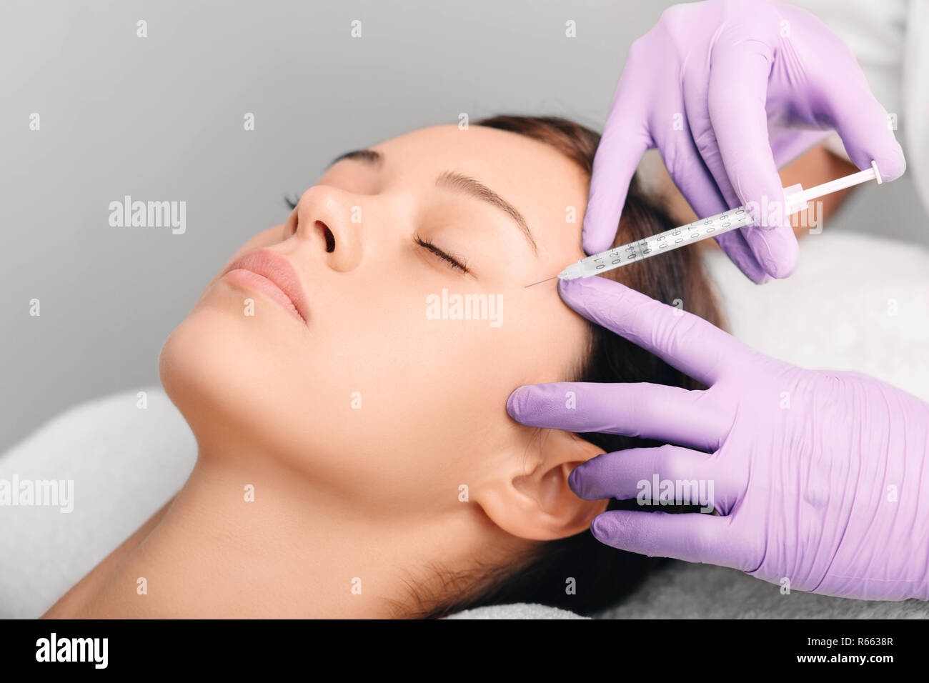 facial injections for facelift and anti-aging effect, wrinkle removing ...