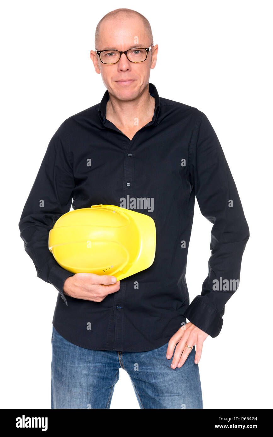 man with construction helmet Stock Photo - Alamy