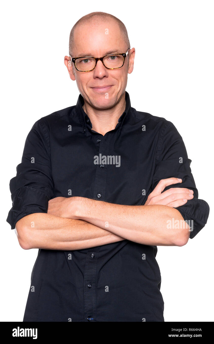 man with crossed arms Stock Photo - Alamy