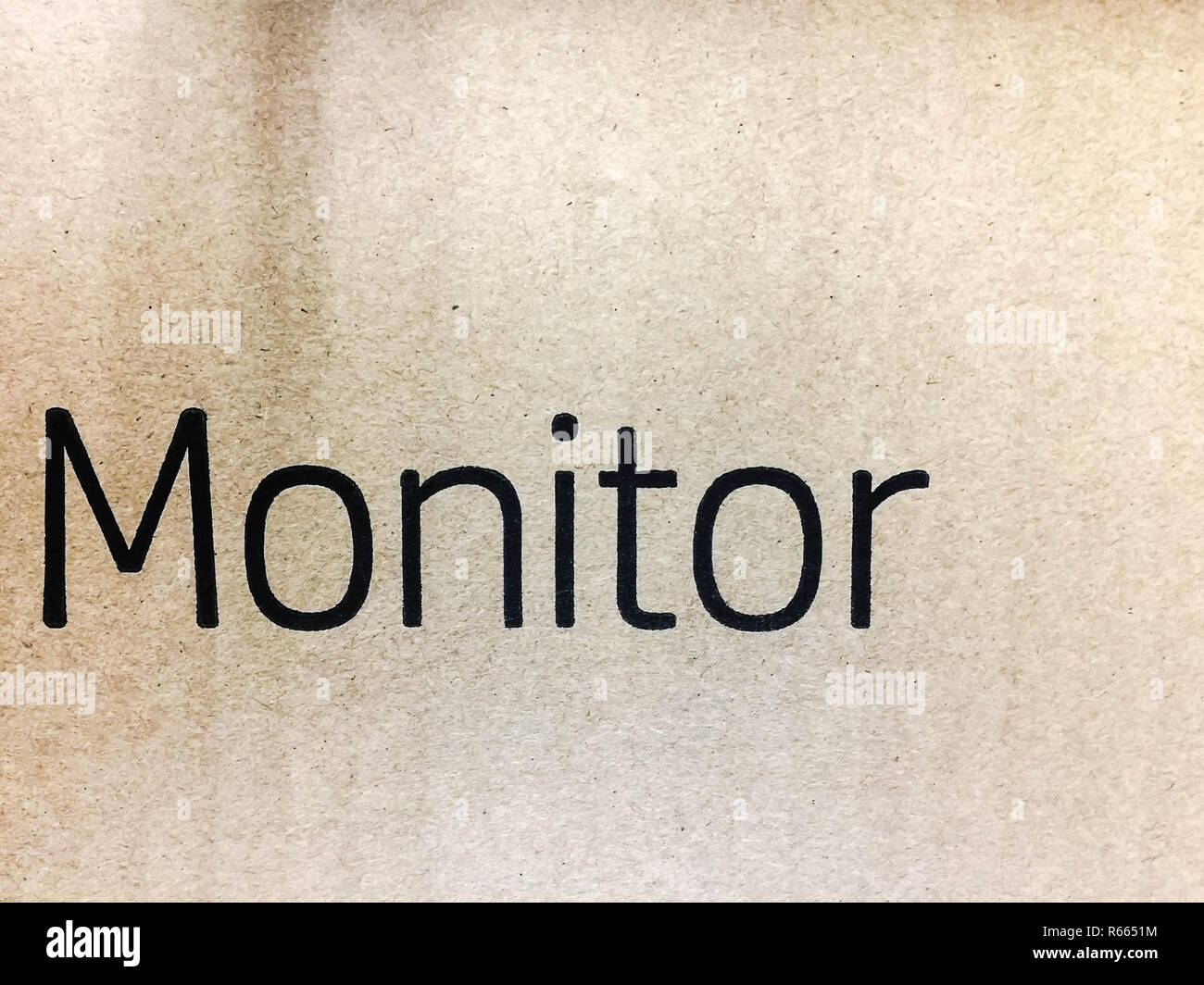 Colorful Brown paper texture background with monitor word Stock Photo ...