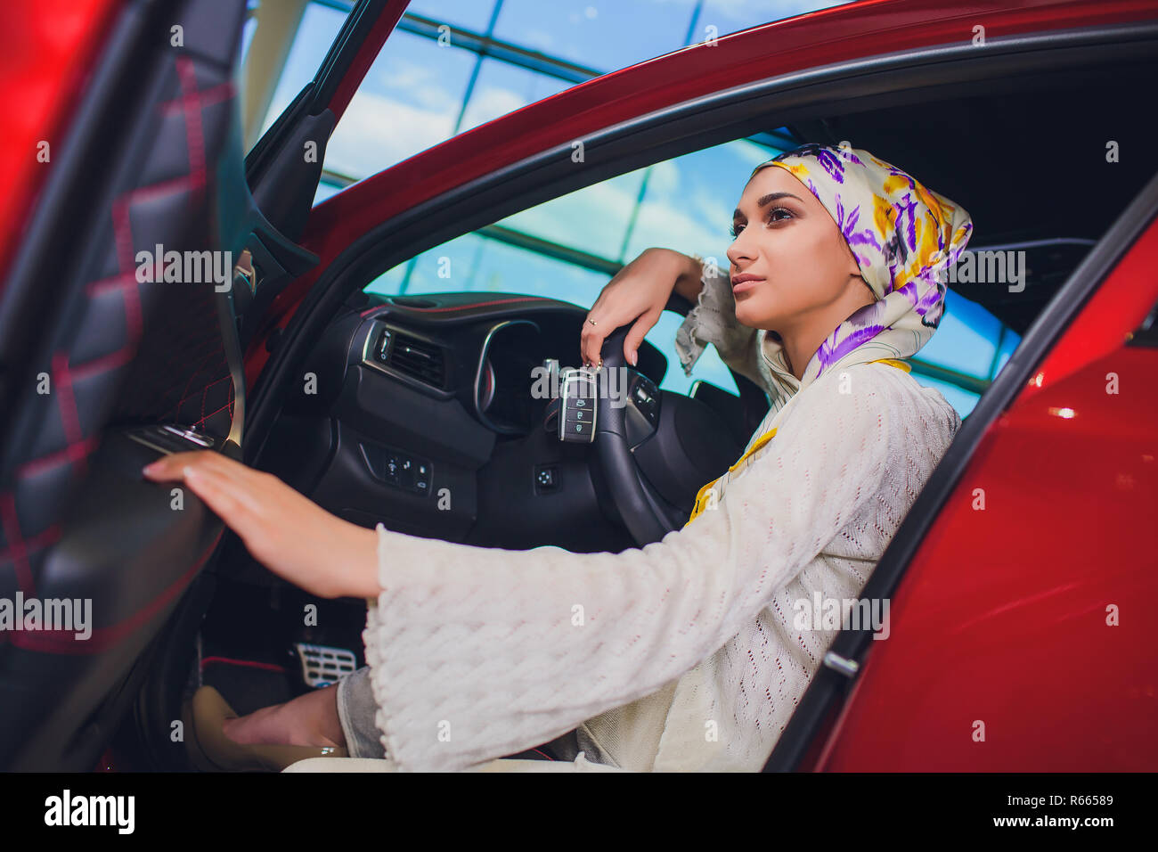 Muslim Woman In Hijab Car High Resolution Stock Photography and Images ...