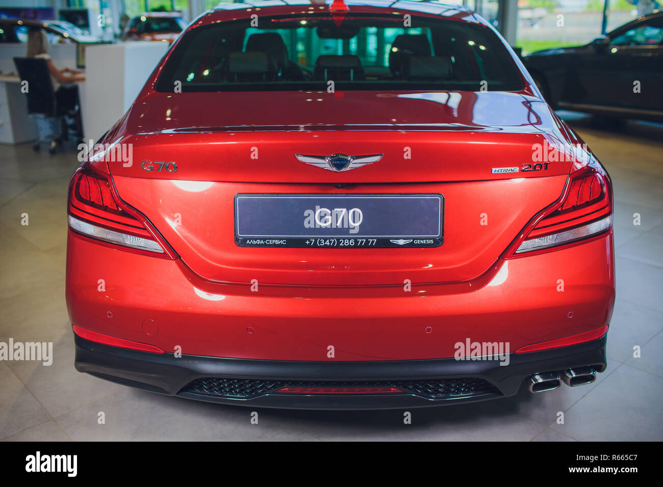 UFA, RUSSIA - MAY 23: Model car Genesis G70 red Stock Photo - Alamy