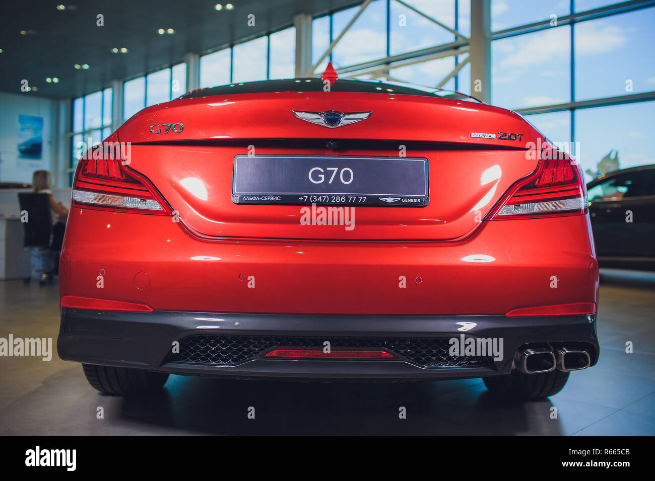 UFA, RUSSIA - MAY 23: Model car Genesis G70 red Stock Photo - Alamy