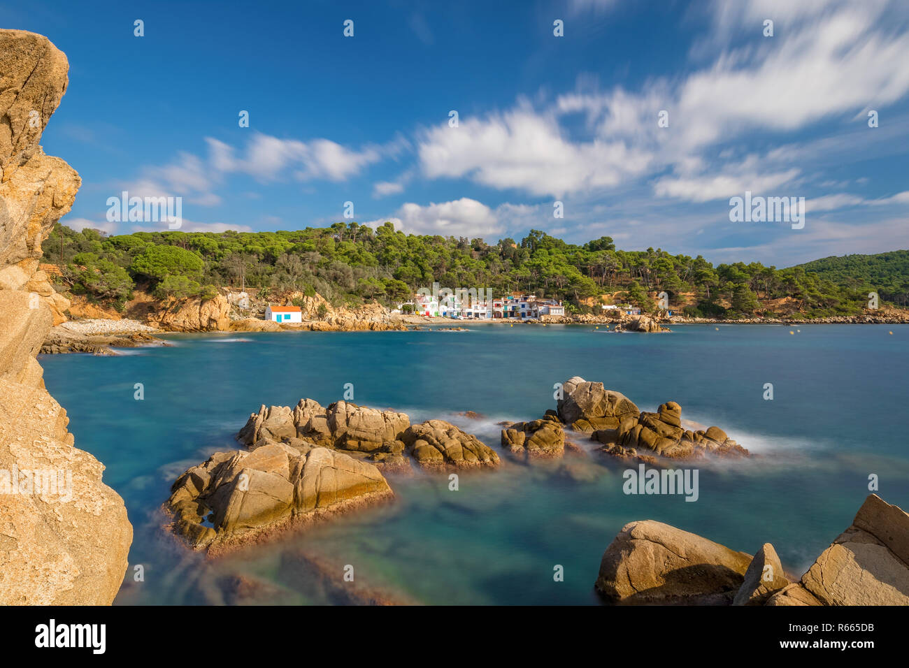 Nice detail from Costa Brava coastal in Spain, La Fosca Stock Photo - Alamy