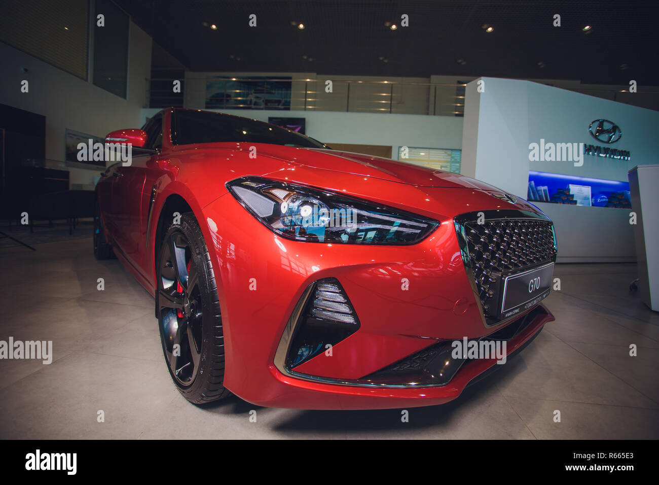 UFA, RUSSIA - MAY 23: Model car Genesis G70 red Stock Photo - Alamy