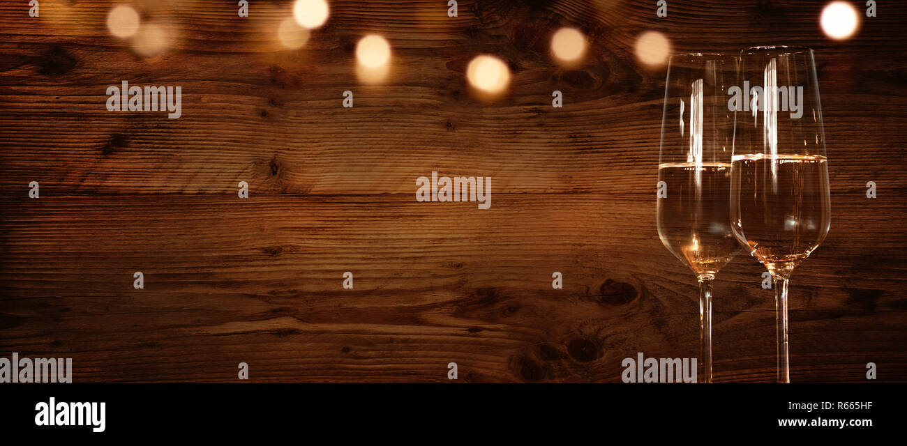 rustic background with champagne Stock Photo - Alamy